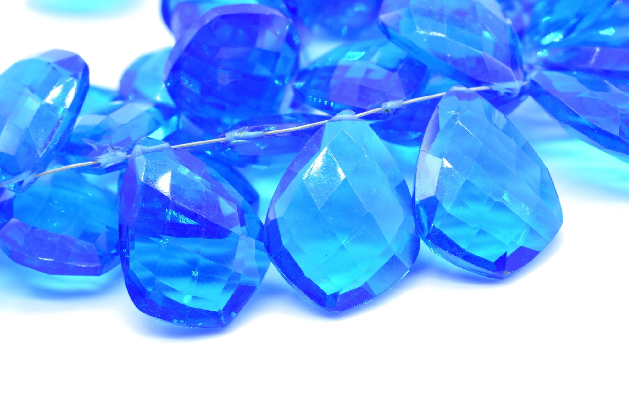 London Blue Topaz Pear 10x20mm Briolettesblue Topaz - Etsy