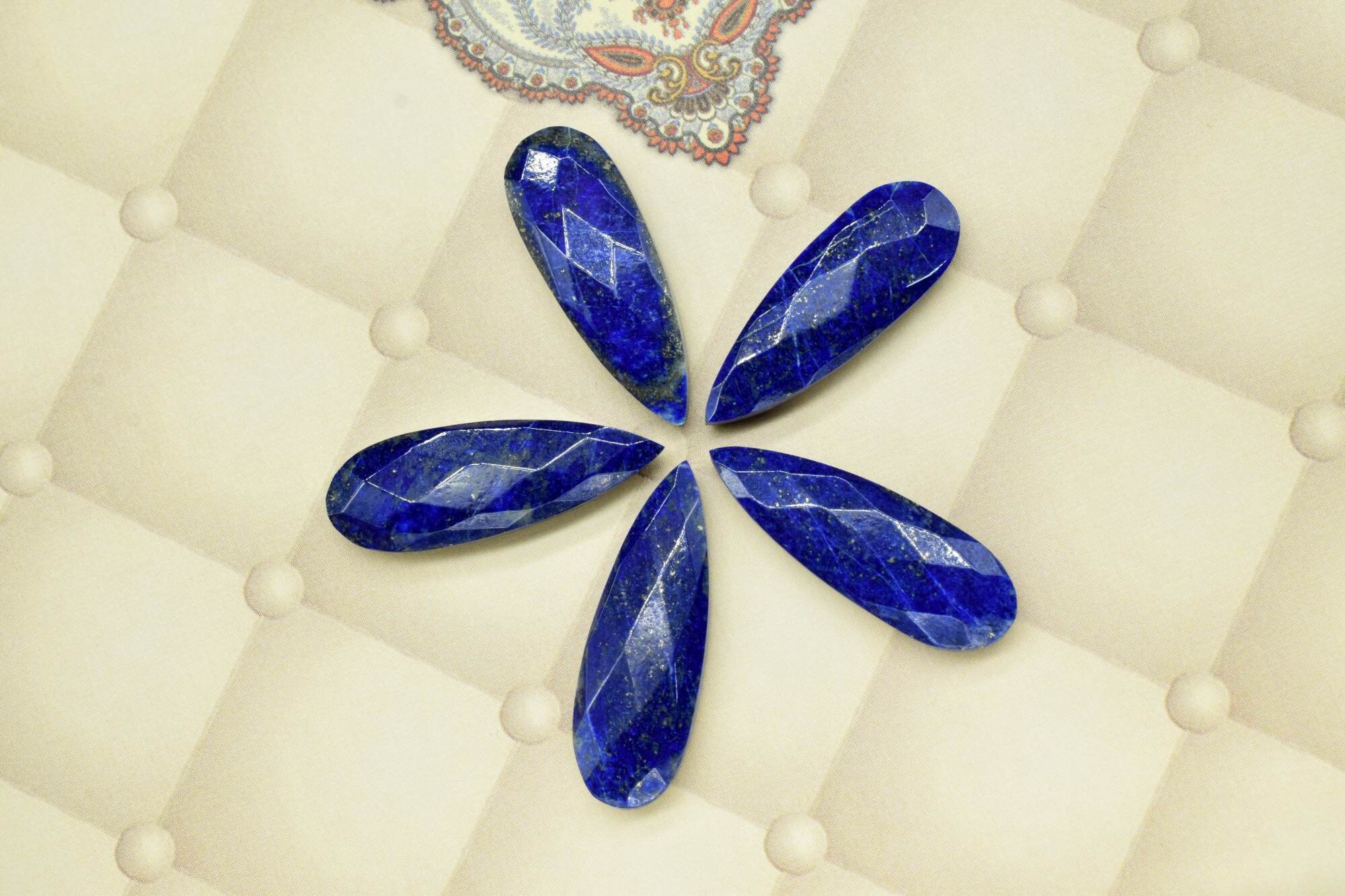 Lapis Lazuli Long Tear Drop 10x30mm Brioletteslapis Lazuli - Etsy