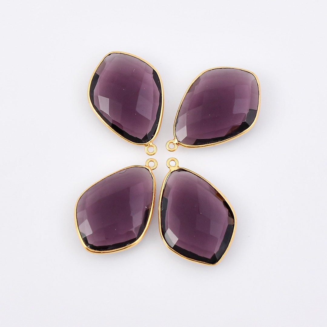 Amethyst 20x30mm Bezel Charms,amethyst Kite Pendant,diamond Shape ...