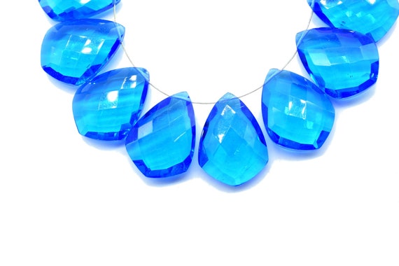 London Blue Topaz Pear 10x20mm Briolettesblue Topaz | Etsy