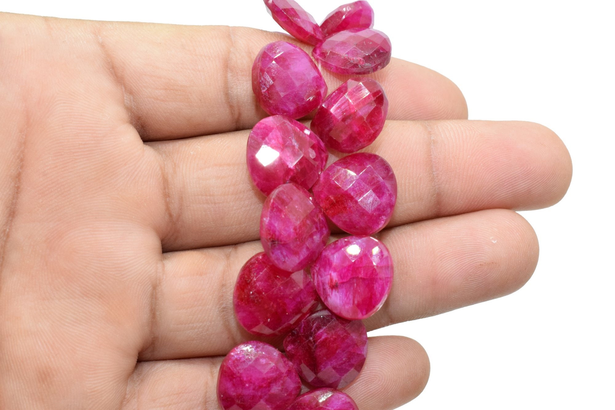Finest Quality AAA Quality Ruby Faceted 14mm Heart Shape - Etsy