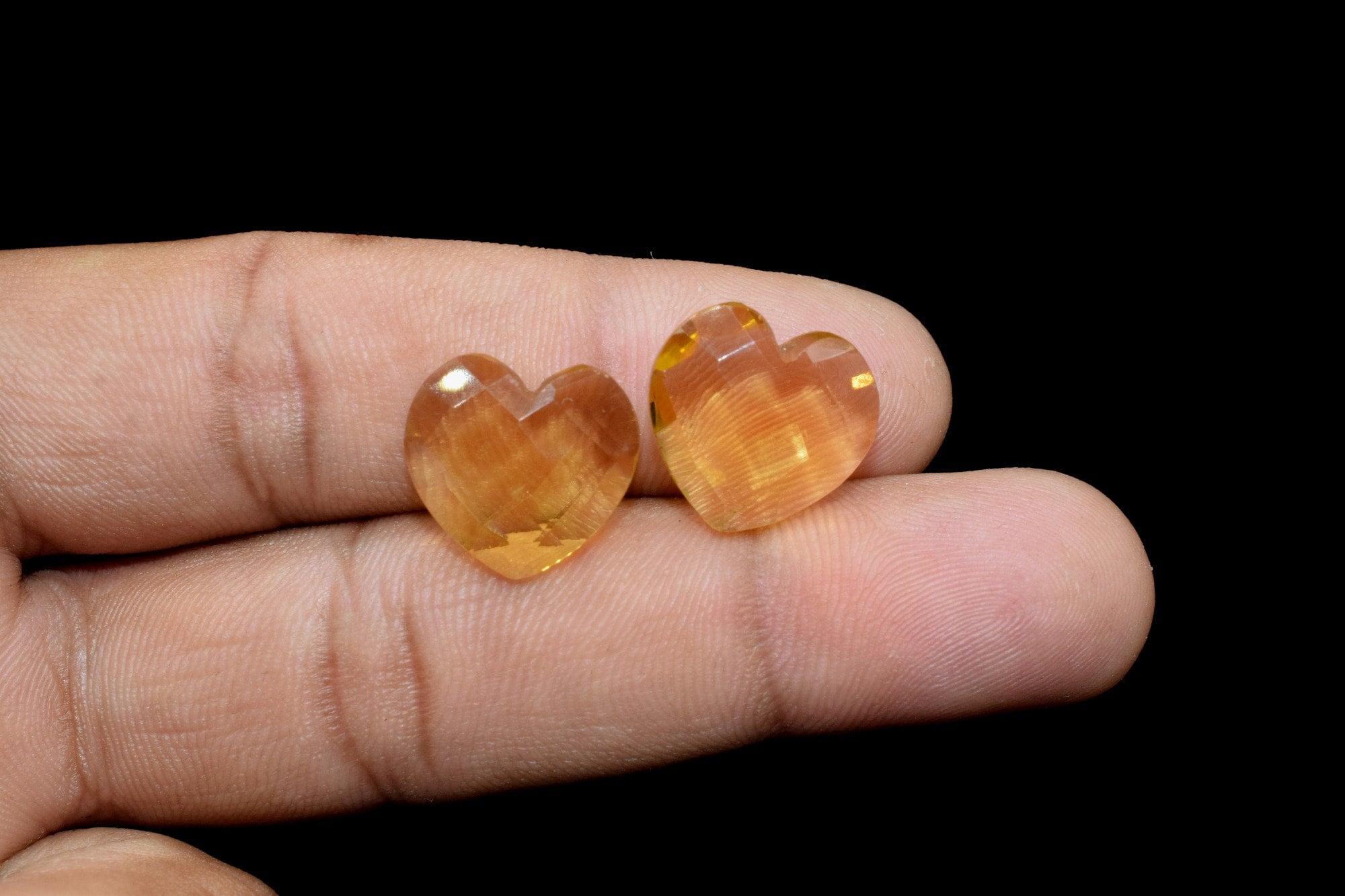 Natural Citrine Faceted 14mm Hearts Briolettes Citrine Carved - Etsy UK