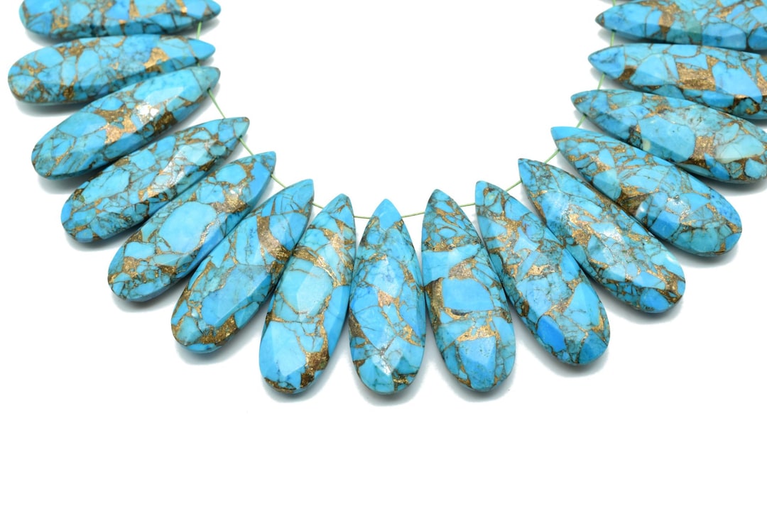 Copper Turquoise Long Drop 10x30mm Briolettes,sky Copper Turquoise ...