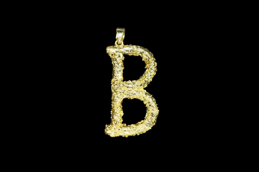 B Name Letter/shiny Gold Letter Charm/initial Charms/letter Pendant ...