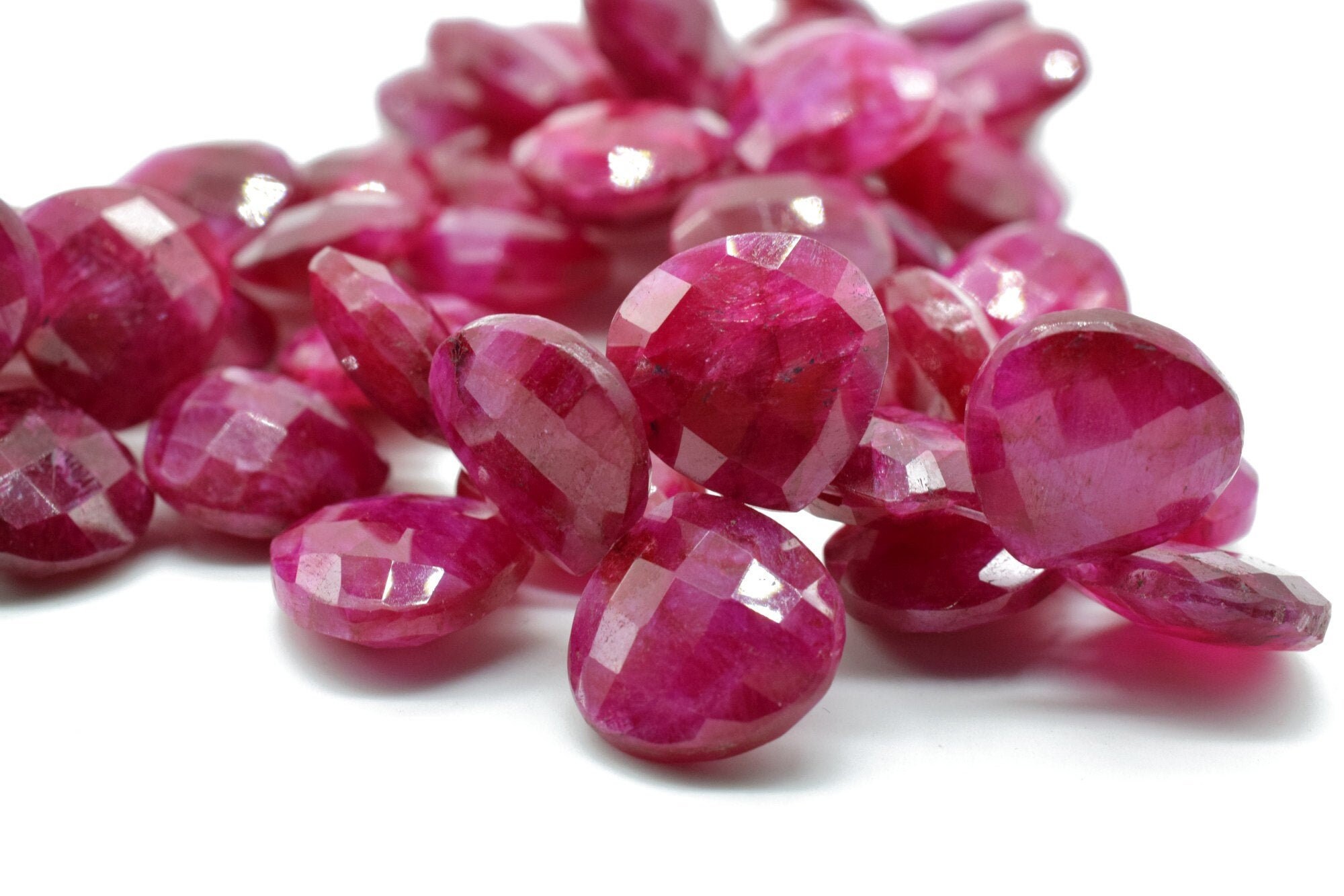 Finest Quality AAA Quality Ruby Faceted 14mm Heart Shape - Etsy