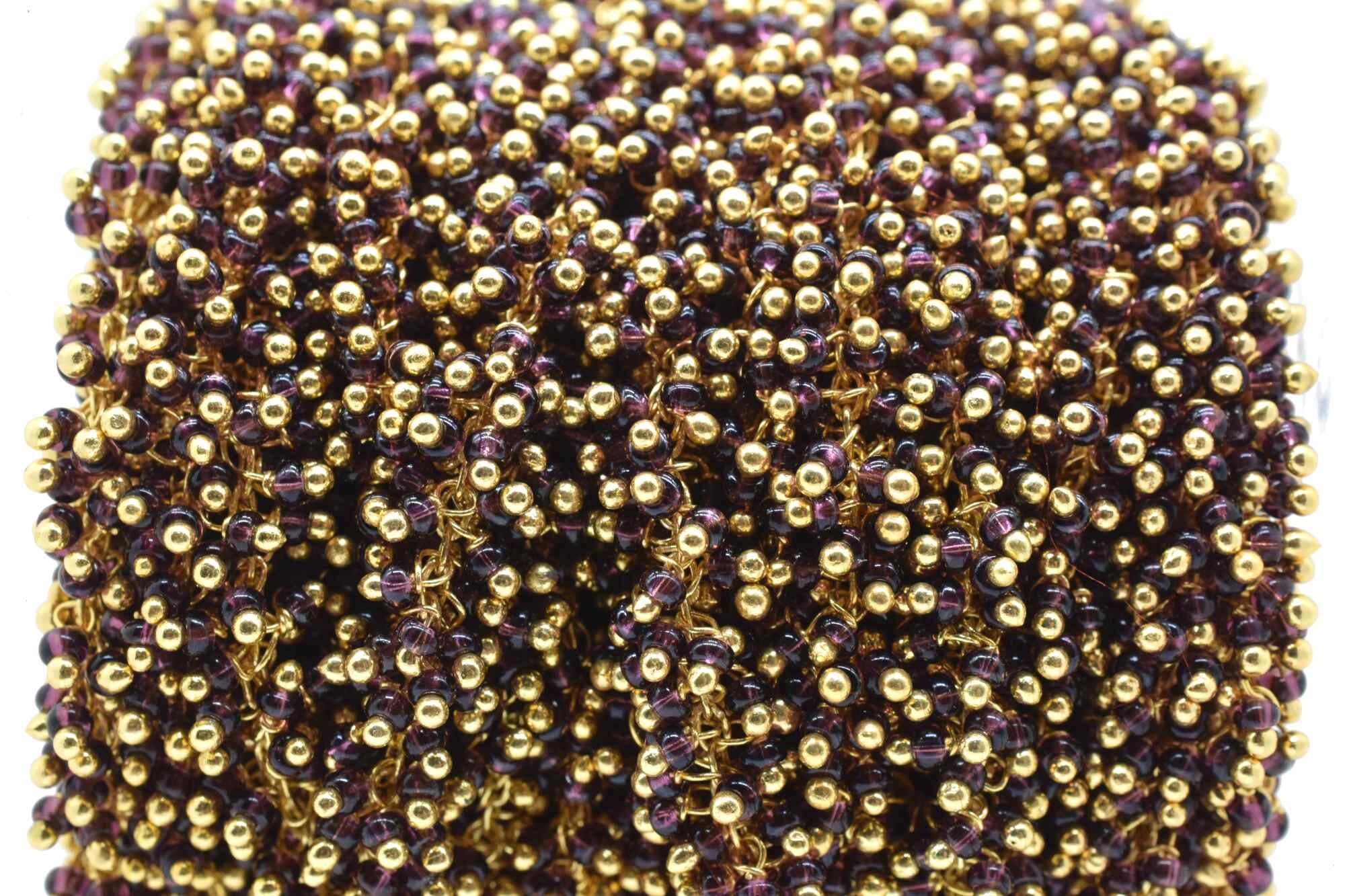 Garnet 2mm Cluster Chaingarnet Dangling Chaingarnet Cluster - Etsy