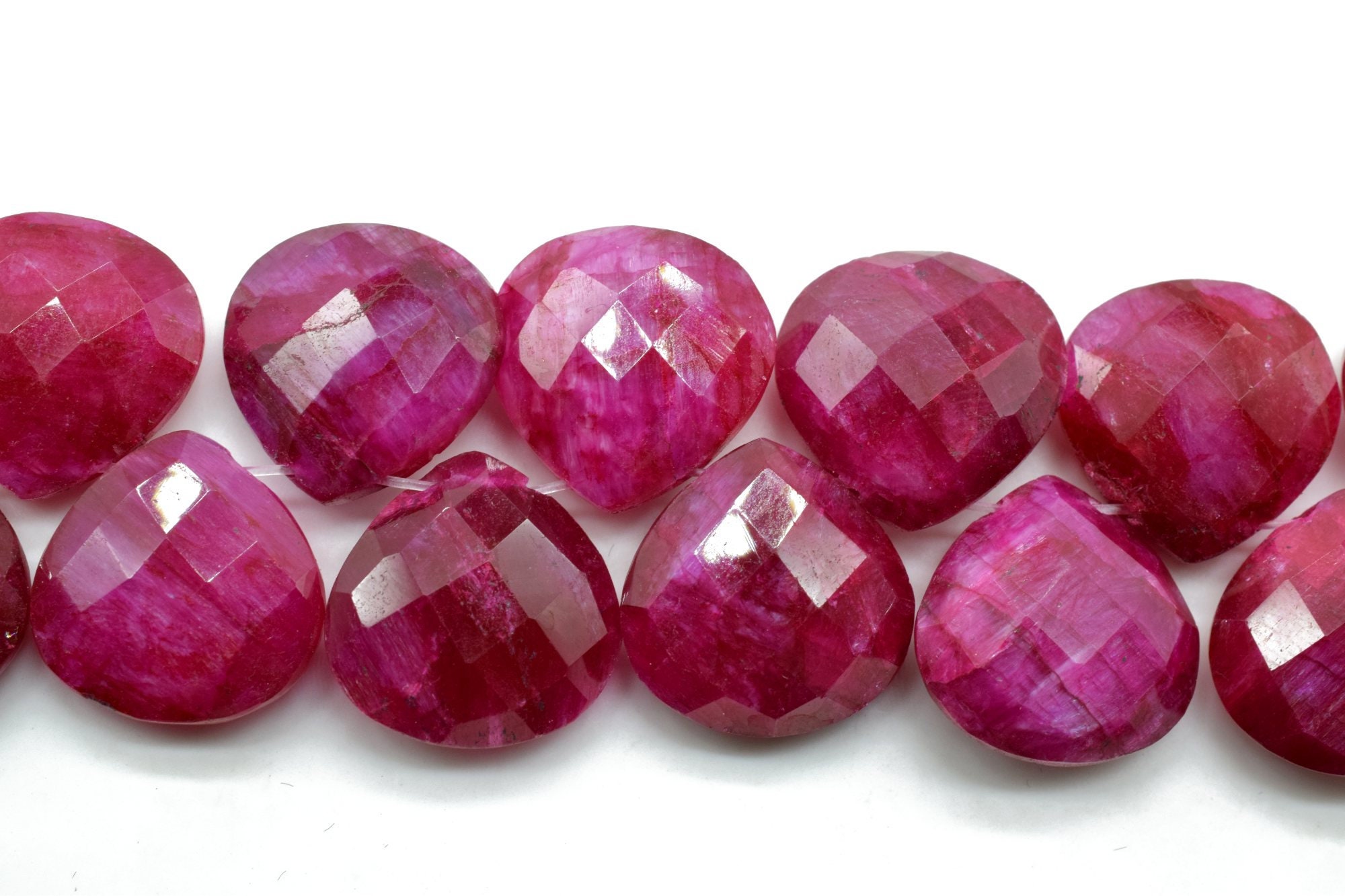 Finest Quality AAA Quality Ruby Faceted 14mm Heart Shape - Etsy