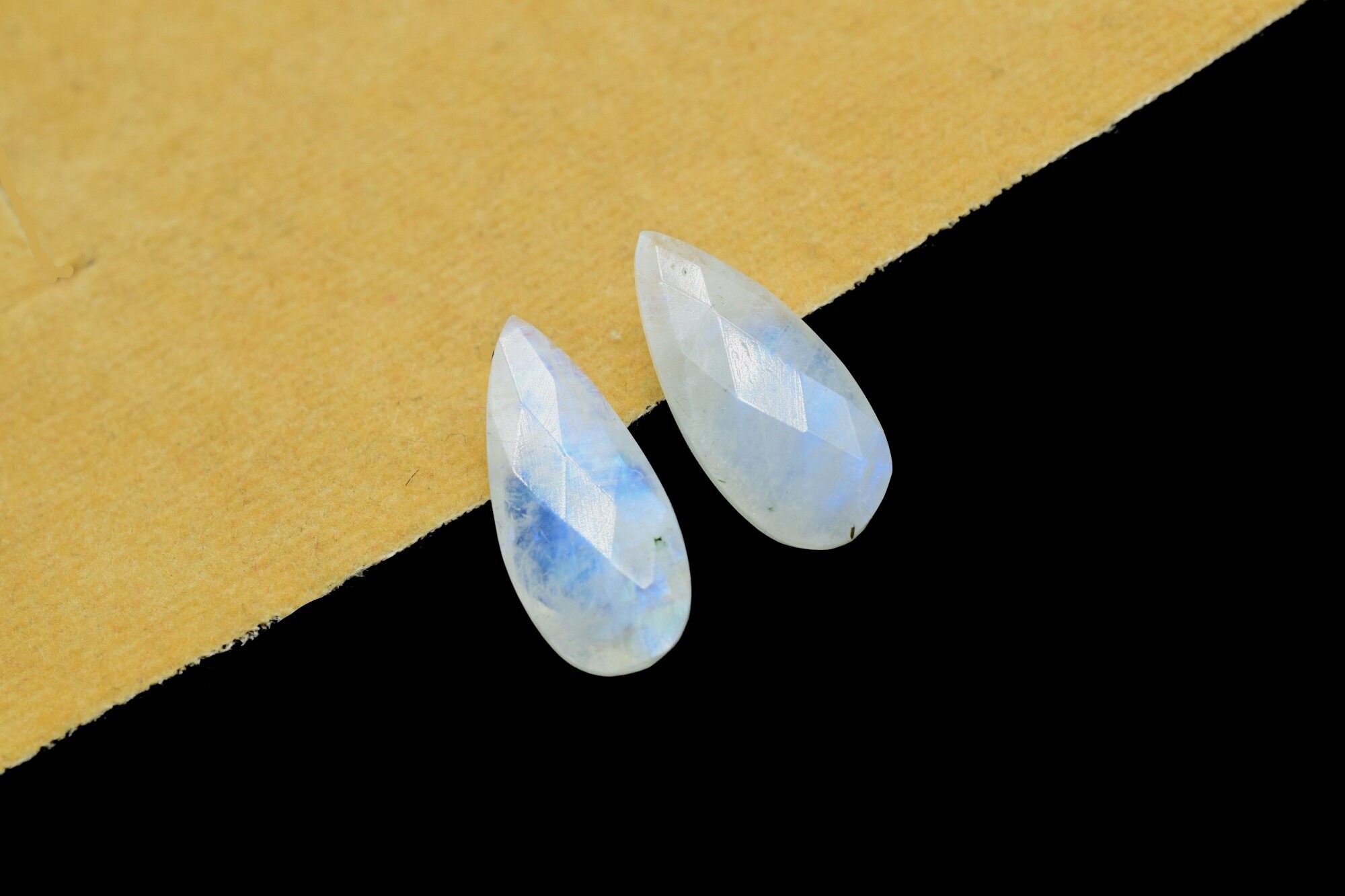 Rainbow Moonstone 8x20mm Faceted Pear Shape - Etsy