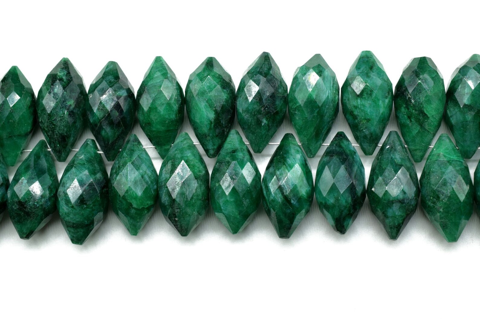 Emerald 10x20mm Dew Drop Faceted Beadsfancy Cut Dew Drop - Etsy