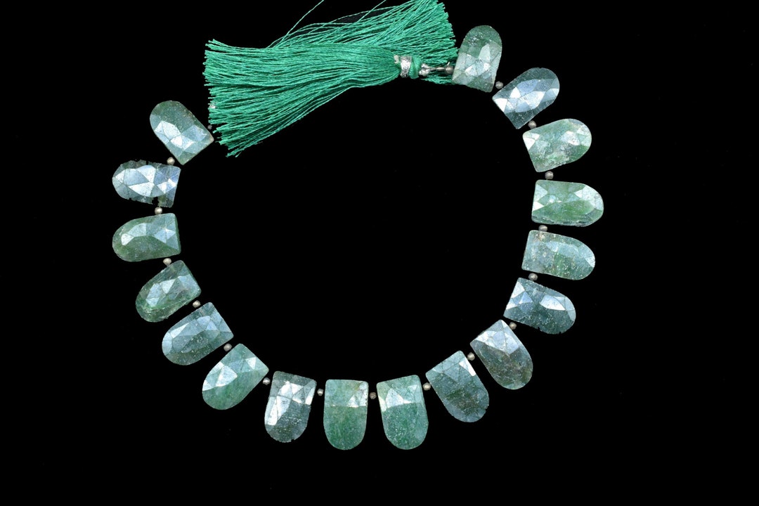 Natural Nephrite Jade U Shape Briolettes,green Gemstone Faceted Beads ...