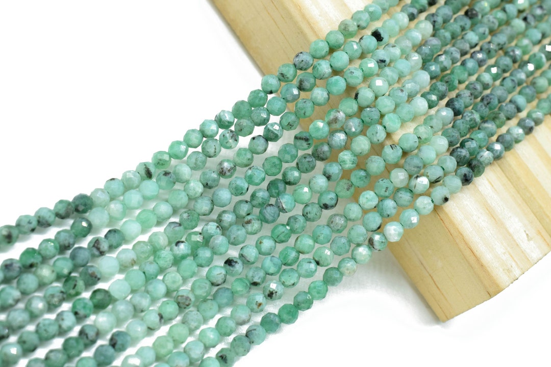 Natural Emerald Shaded Faceted Beads,gemstone Bead Strand,emerald ...