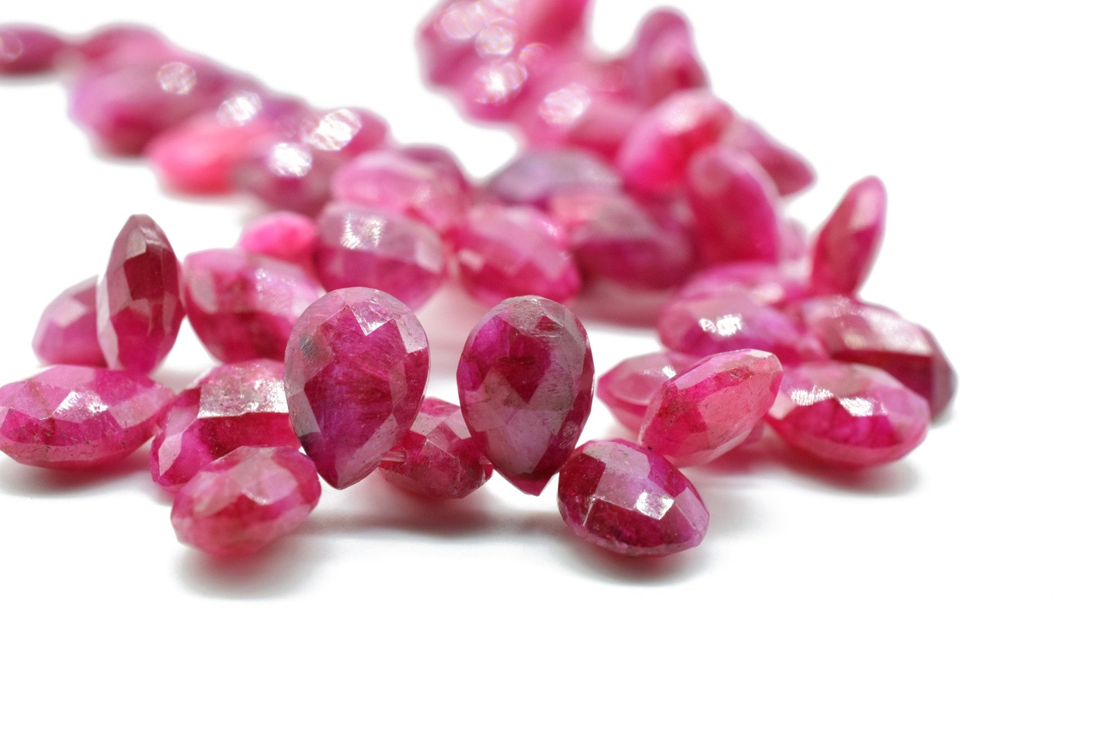Natural Ruby Teardrop 7x10mm Briolettesruby Drilled - Etsy