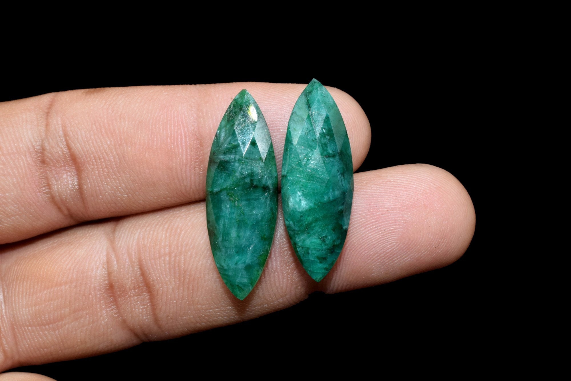Emerald Long Drop 10x30mm Briolettes Emerald Marquise Shape - Etsy