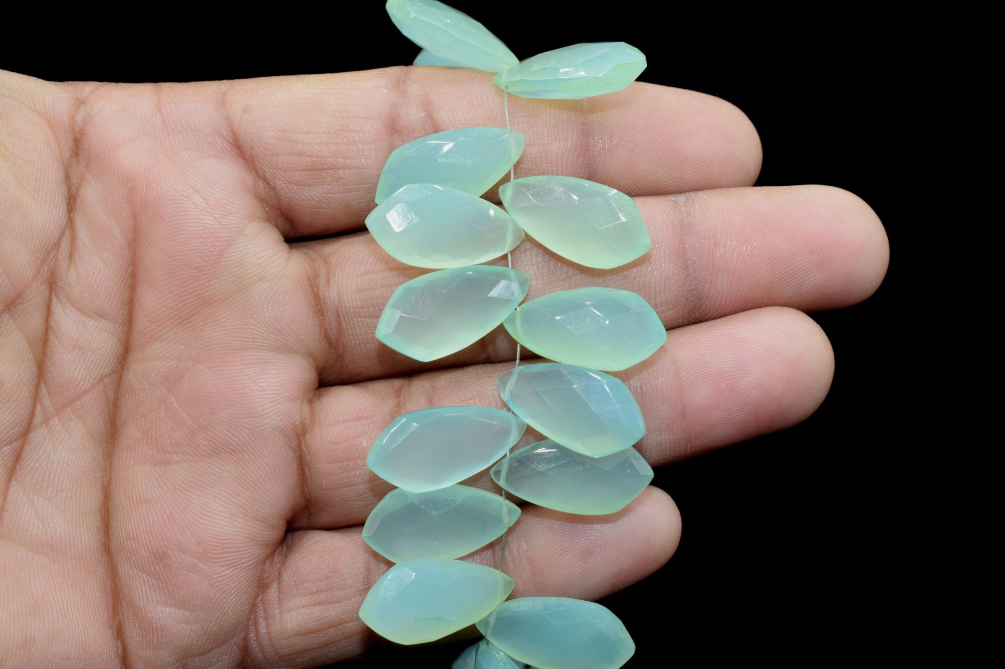 Aqua Chalcedony 10x20mm Tie Shape BriolettesAqua Chalcedony | Etsy