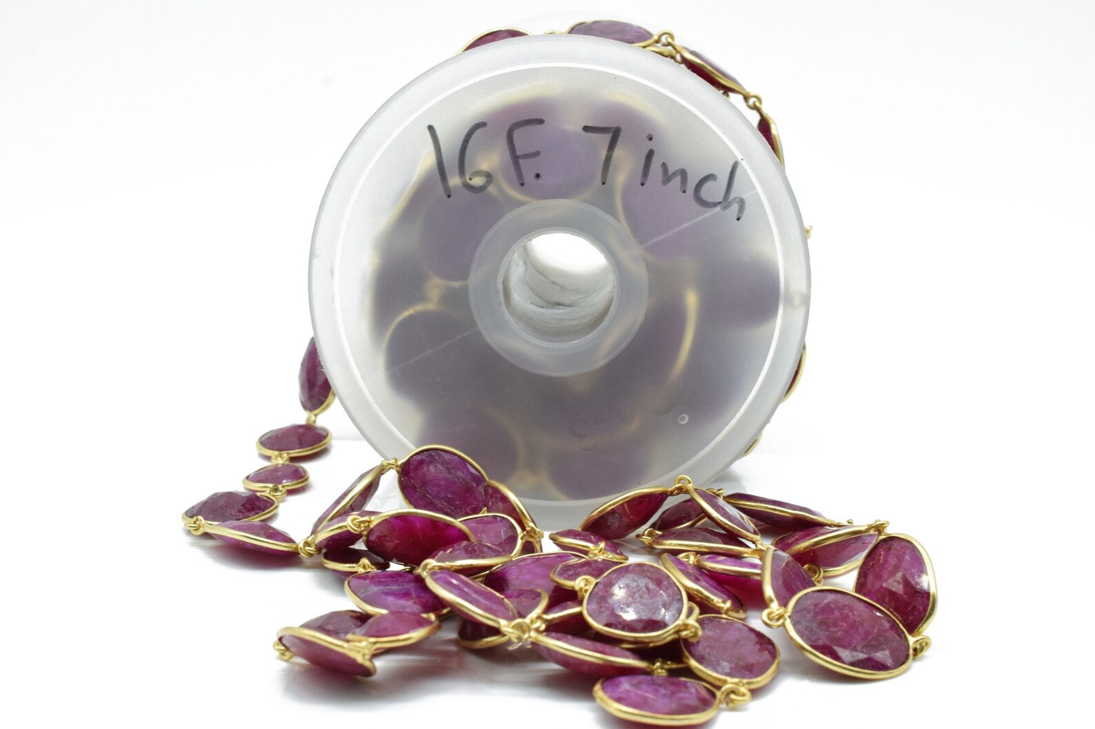 Ruby Connector Link Chain-ruby Bezel Chain,ruby Free Shape Connector ...