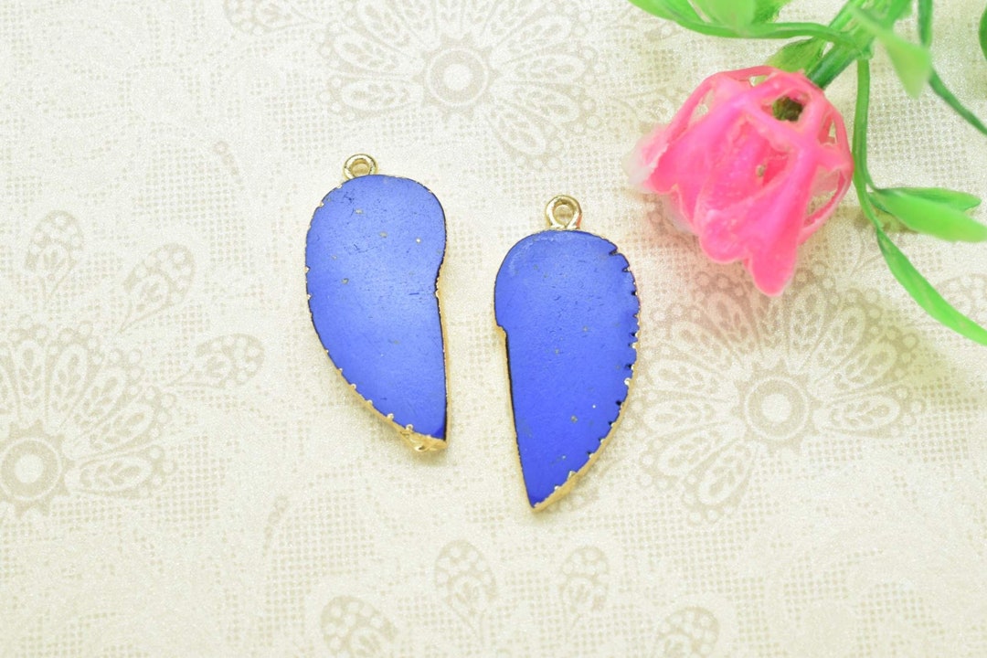 Lapis Lazuli Angel Wings Pendant,handmade Pendant,wing Pendants Charms ...