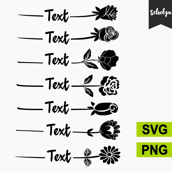 Flowers With Text Svg - Etsy