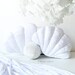 Cushion Seashell, WHITE Color Pillow,round Cushion,seashell Decorative ...