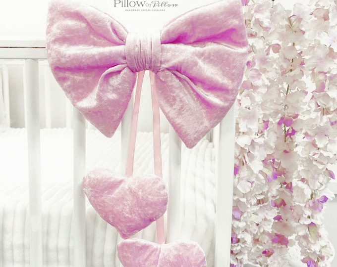 Large Babypink Bow for Nursery Decoration - Etsy