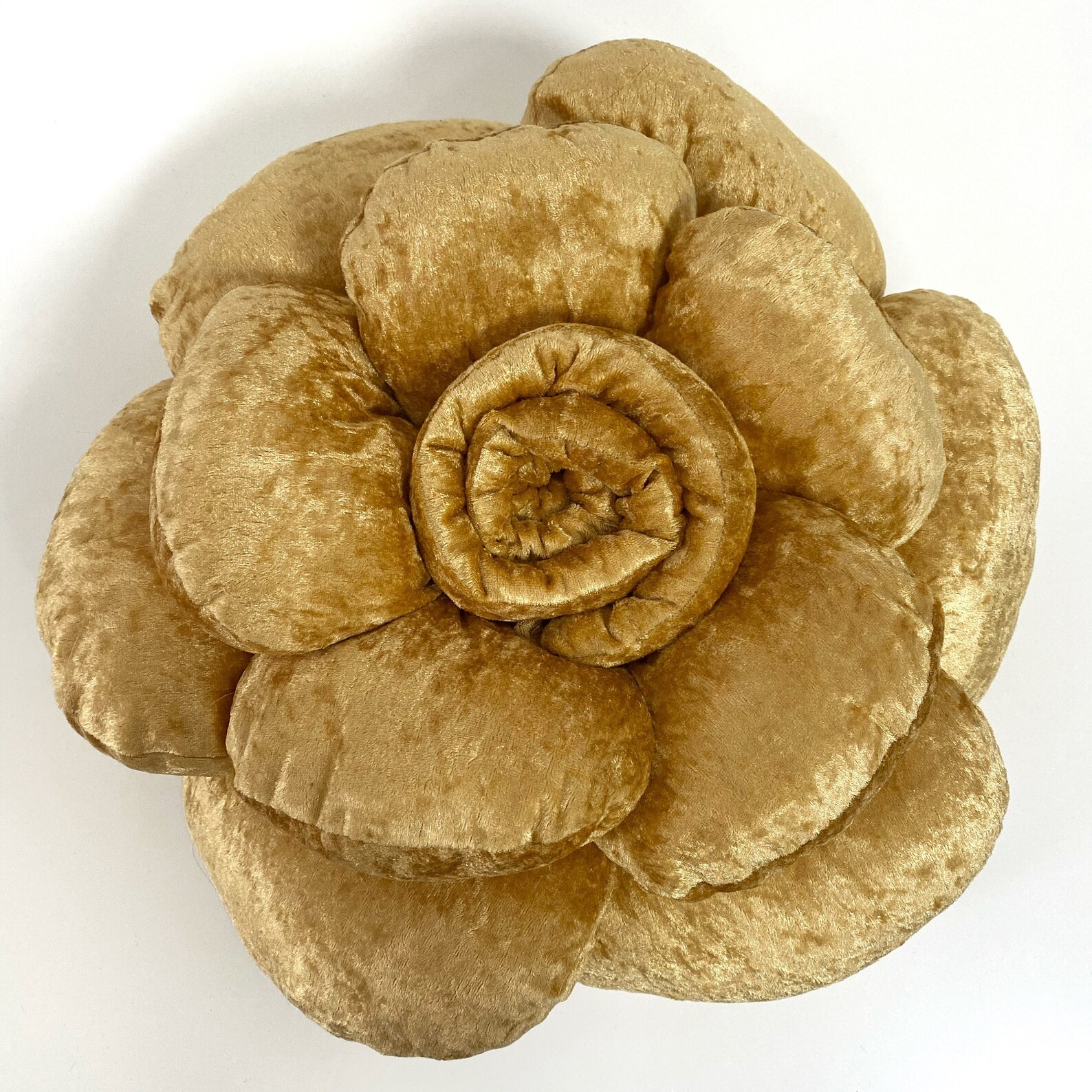 Velvet Flower Pillow Giant Rose Cushion 3D Rose Pillow Gold - Etsy