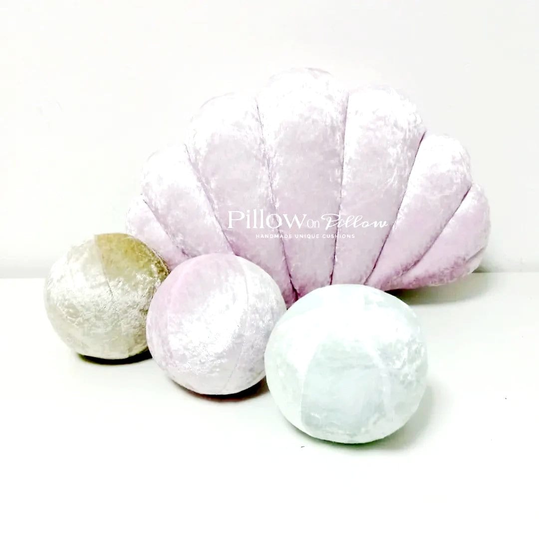 Seashell Velvet Cushion,shell Shape Pillow,baby PINK Decorative Cushion ...