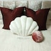 Cushion Seashell, WHITE Color Pillow,round Cushion,seashell Decorative ...