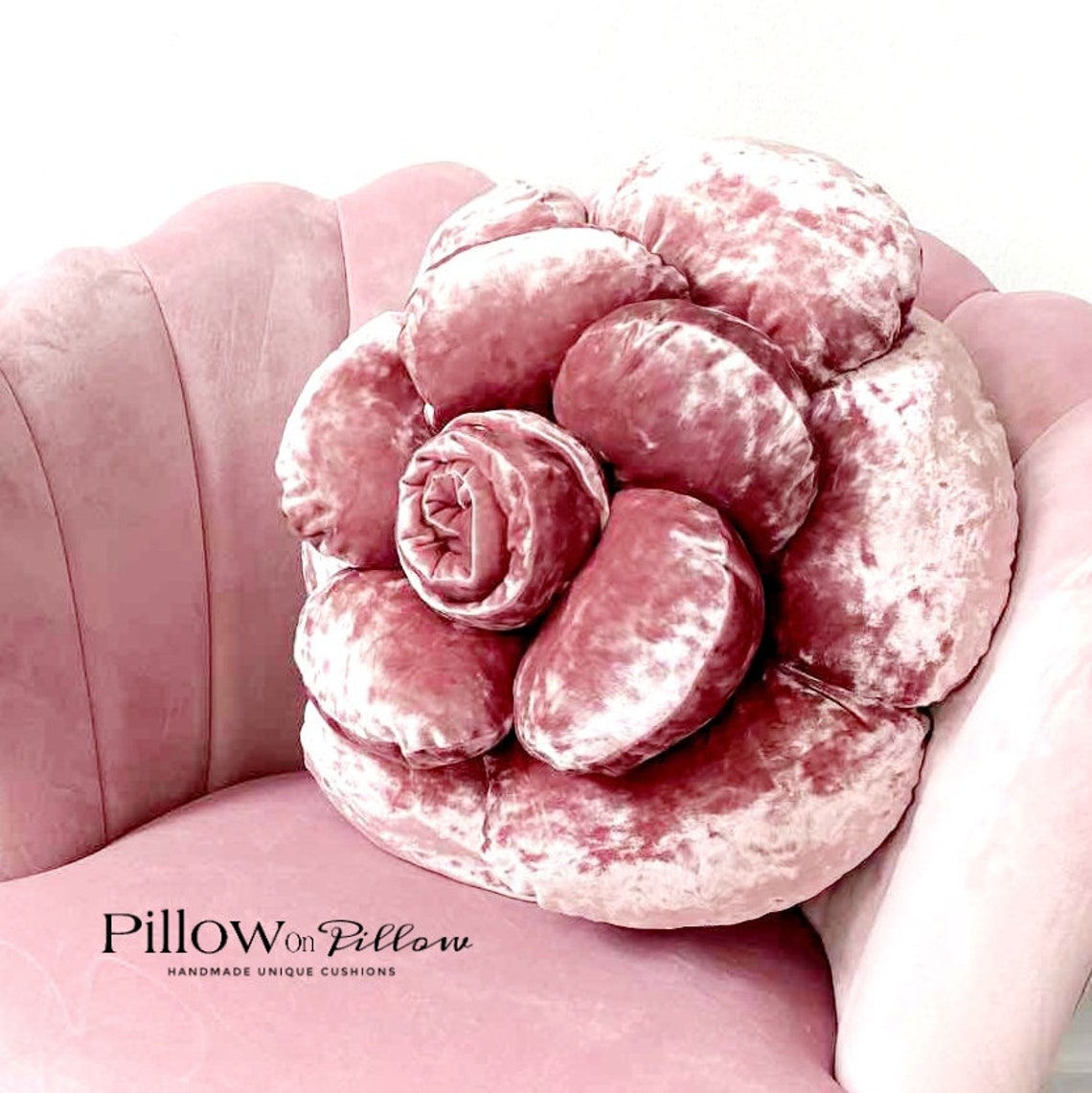 Luxury GOLD ROSE Rose,reversible Cushion,rose Shape Pillow,giant Flower ...