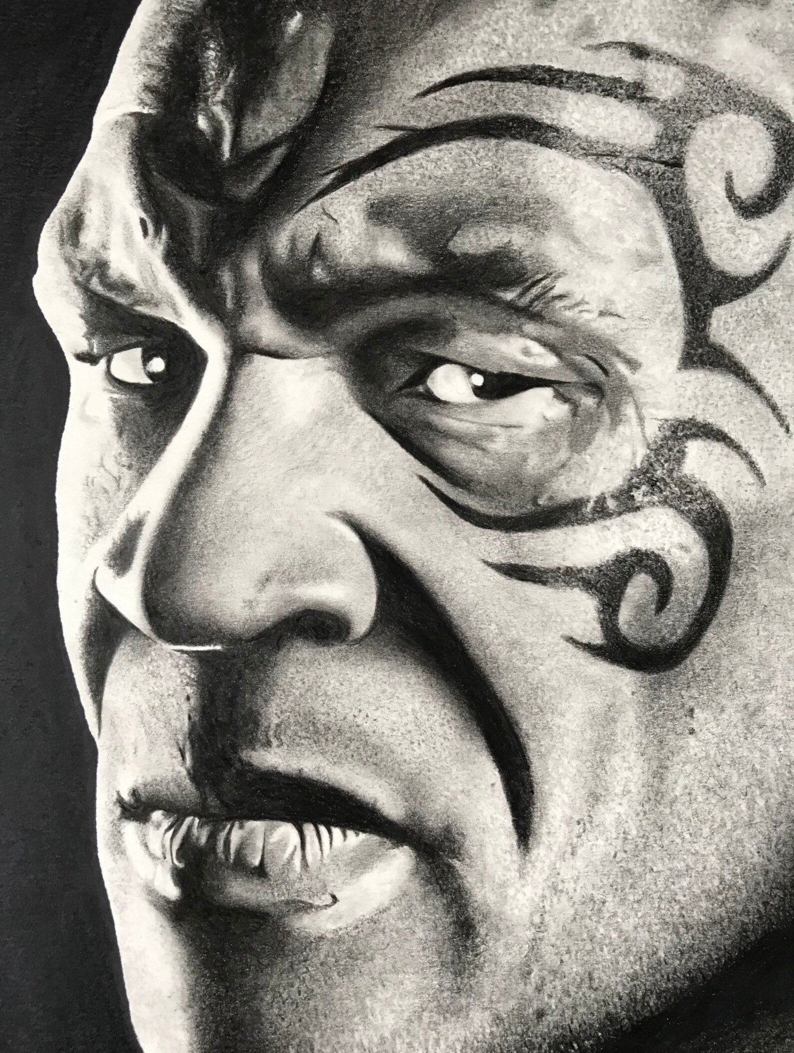 Mike Tyson Hand drawn portrait prints & Original piece | Etsy