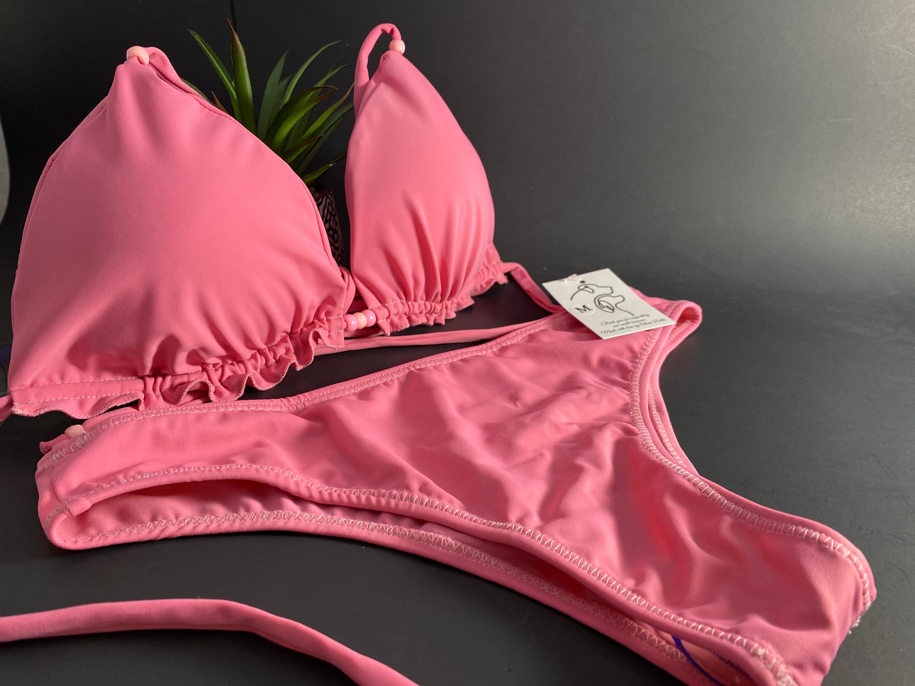 Women Two Piece Swimsuit Swimwear String Triangle Bikini Sets Etsy