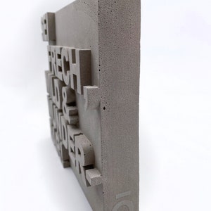 LETTER BRICK | Beton-Schild „Sei frech, wild und wunderbar ...