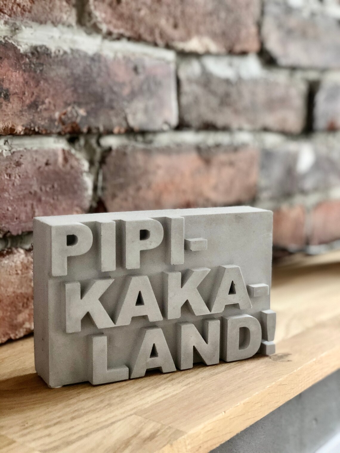 Beton-schild pipi-kaka-land Handgegossen - Etsy UK