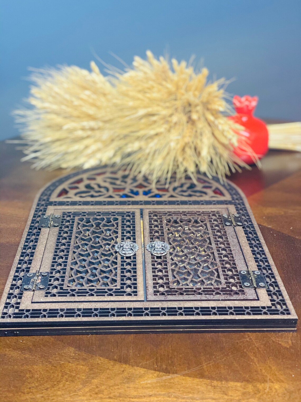 Persian Style Vintage Wooden Mirror - Etsy