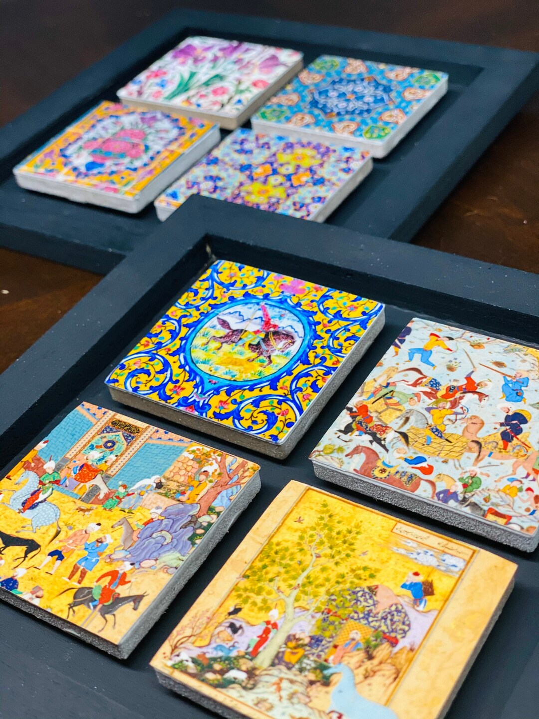 Decorative Framed Ceramic Tiles, Wall Art, Persian Patterns and ...