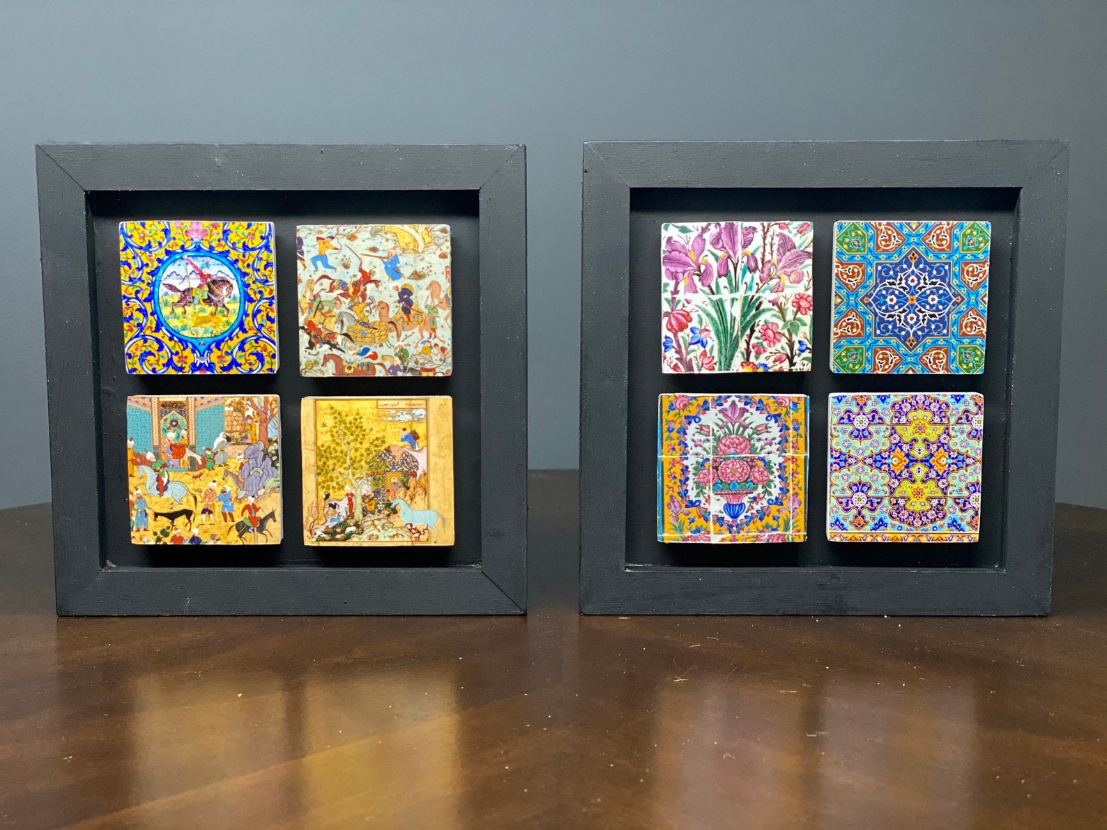 Decorative Framed Ceramic Tiles, Wall Art, Persian Patterns and ...