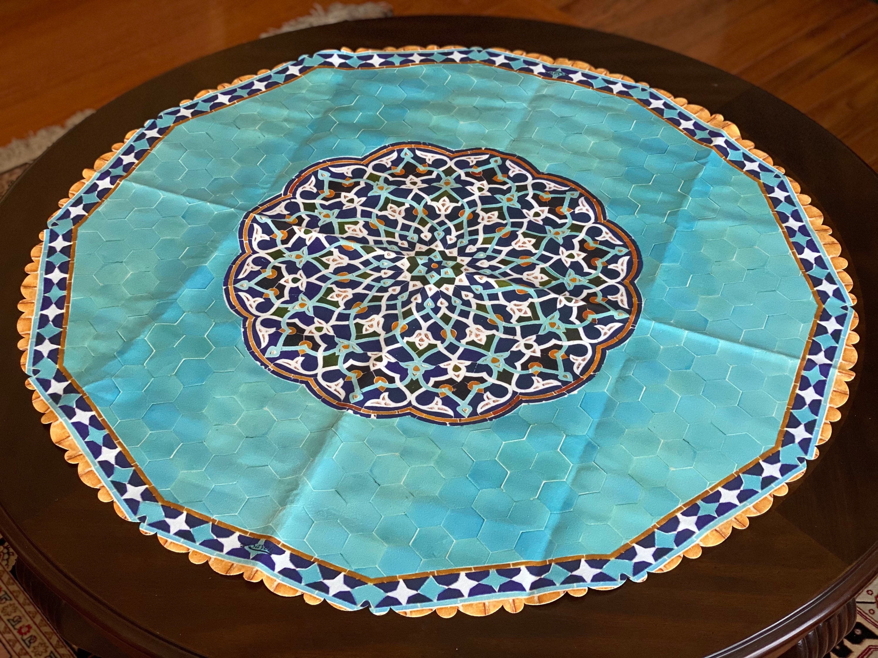Decorative Persian Design Tablecloth Table Topper Table - Etsy