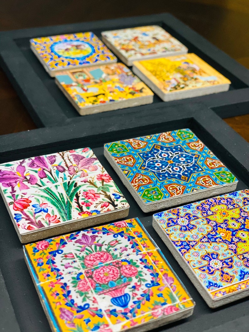 Decorative Framed Ceramic Tiles Wall Art Persian Patterns - Etsy