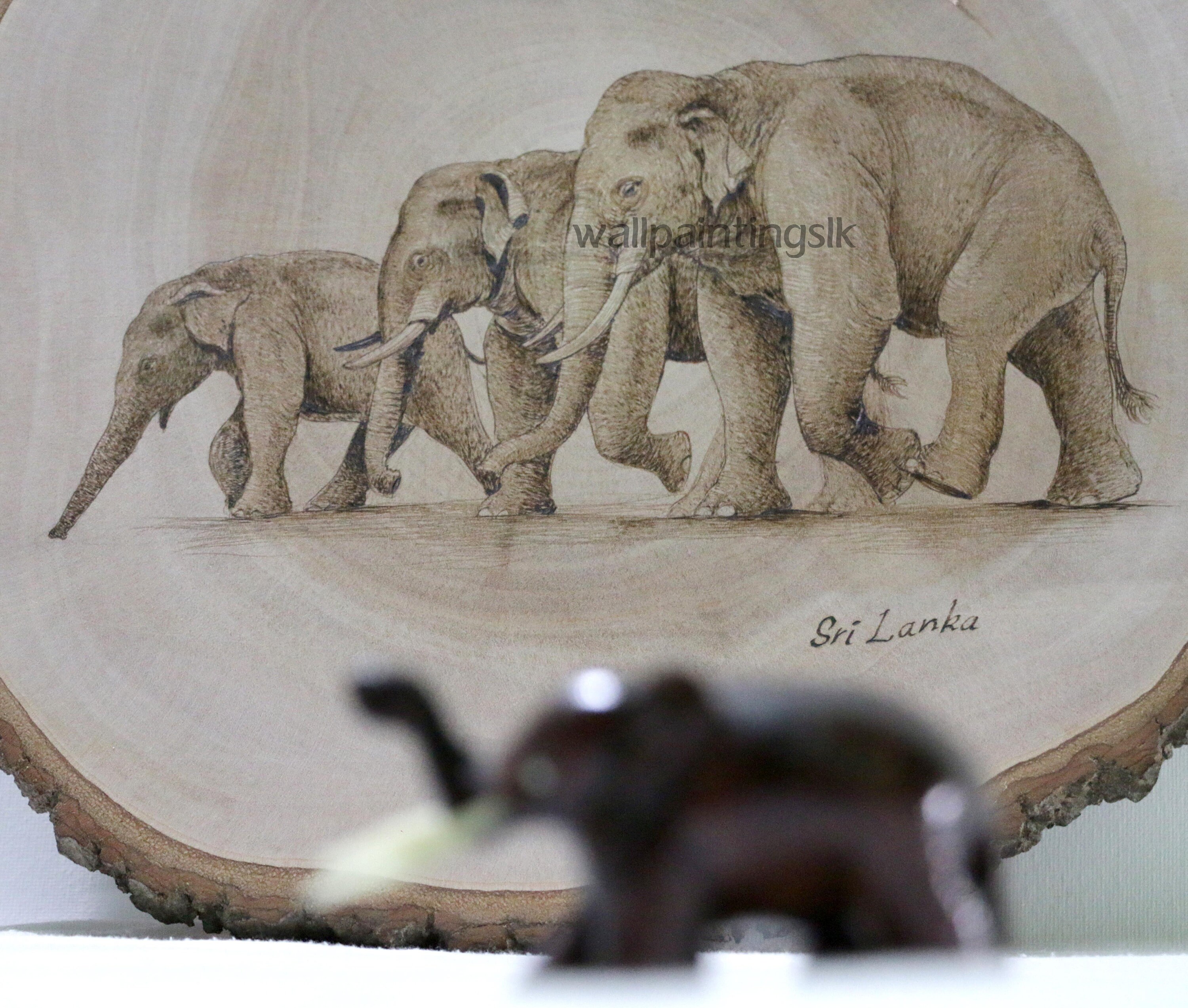 Handmade Wood Burn Elephants Familypyrography - Etsy