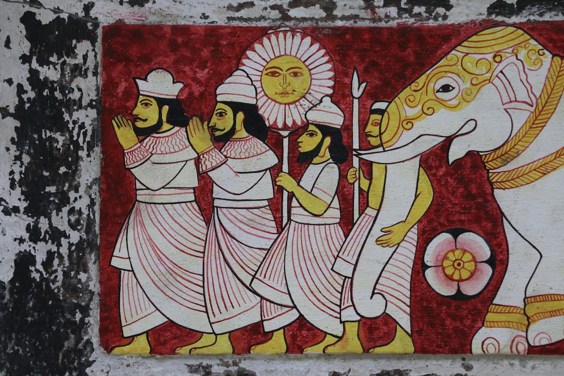 Traditional Srilankan Kandy Perahera Art Hand Painted by Artist Kandy ...
