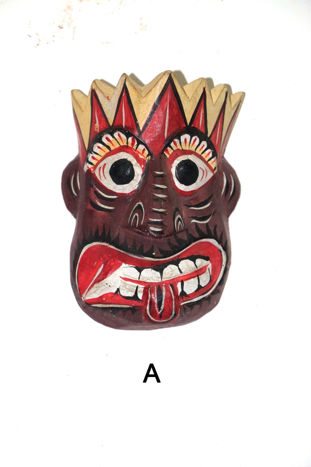 Handmade Wooden Mask,sri Lankan Wood Mask,mask Decor,mask Hangings,wall ...