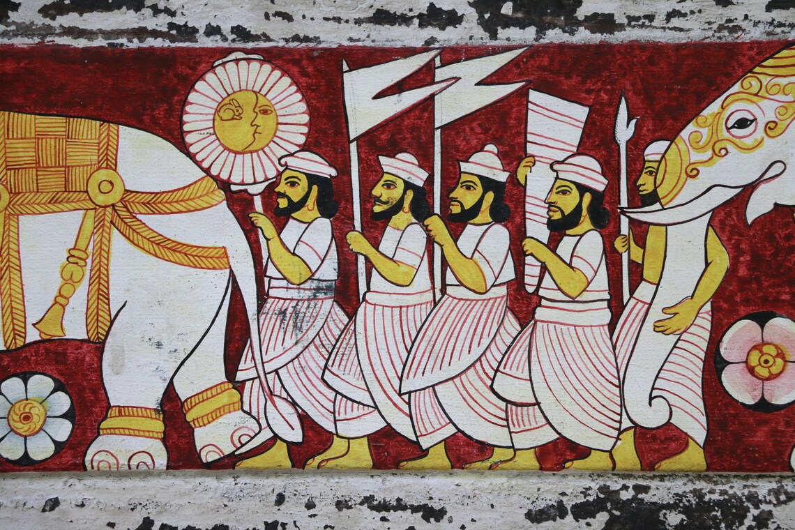 Traditional Srilankan Kandy Perahera Art Hand Painted by Artist Kandy ...
