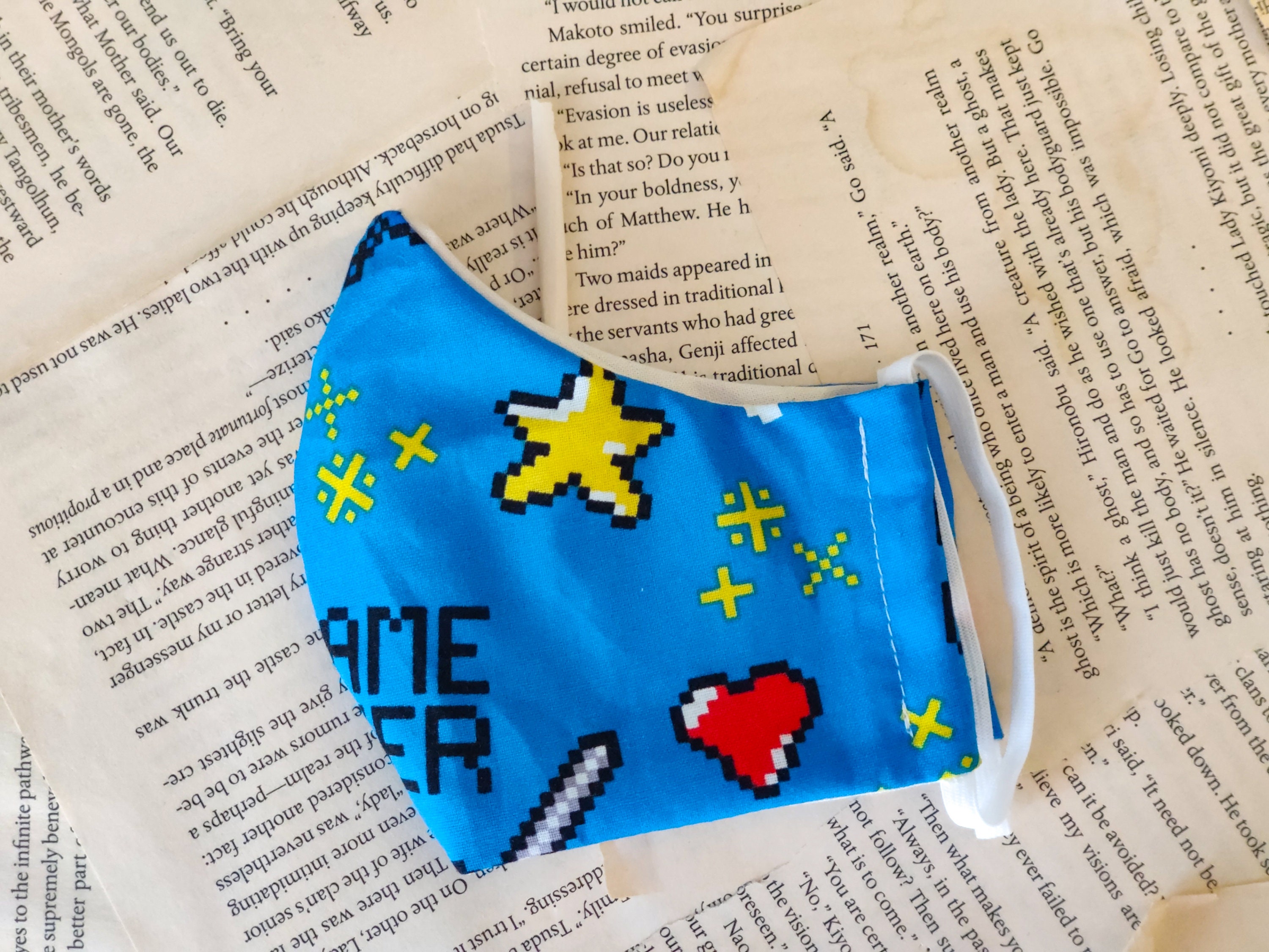Video Game Cotton Face Mask Adults & Kids Handmade | Etsy