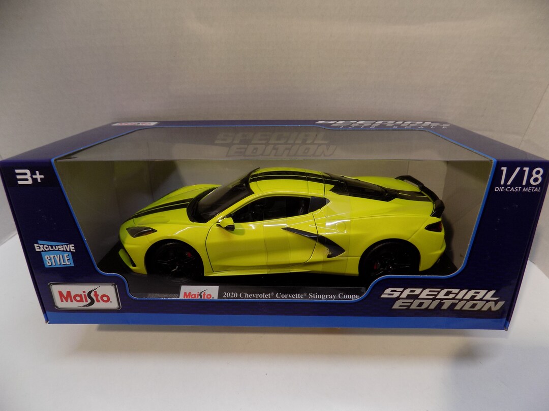 1/18 Scale Diecast 2020 Corvette Stingray in Accelerate Yellow - Etsy