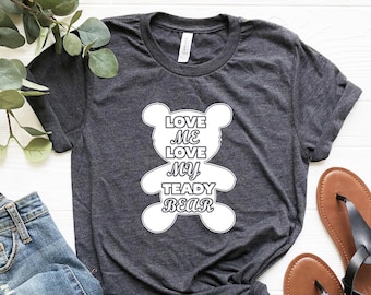 Teddy Bear Shirt, Bear Tshirt, Family Matching Tee, Cute Bear T-shirt ...