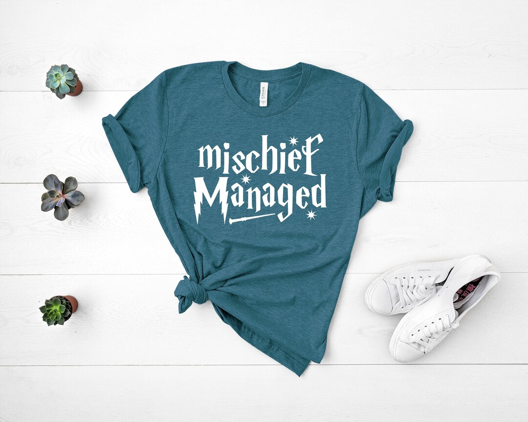 Mischief Managed T-shirt, Wizard Wand SVG Cut File - Etsy