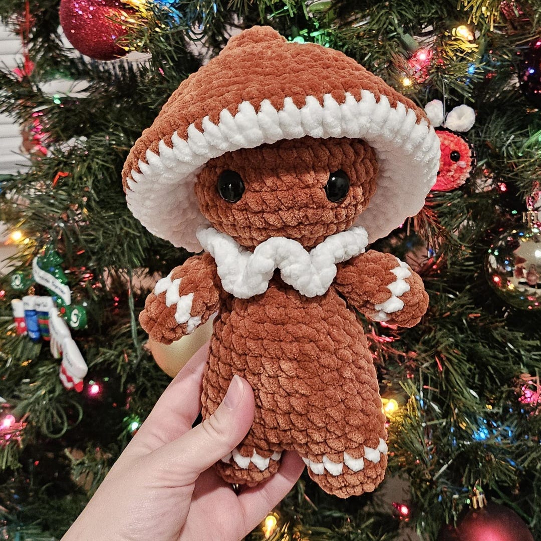 Gingerbread Mushroom Buddy Amigurumi Crochet Mushroom - Etsy