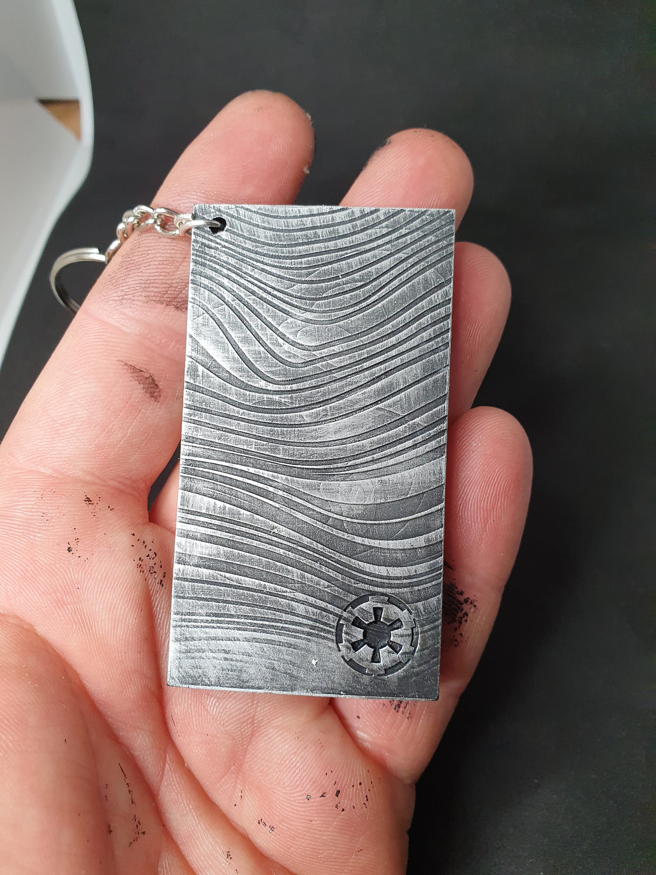 The Mandalorian Beskar Ingot Keychain Keyring. - Etsy