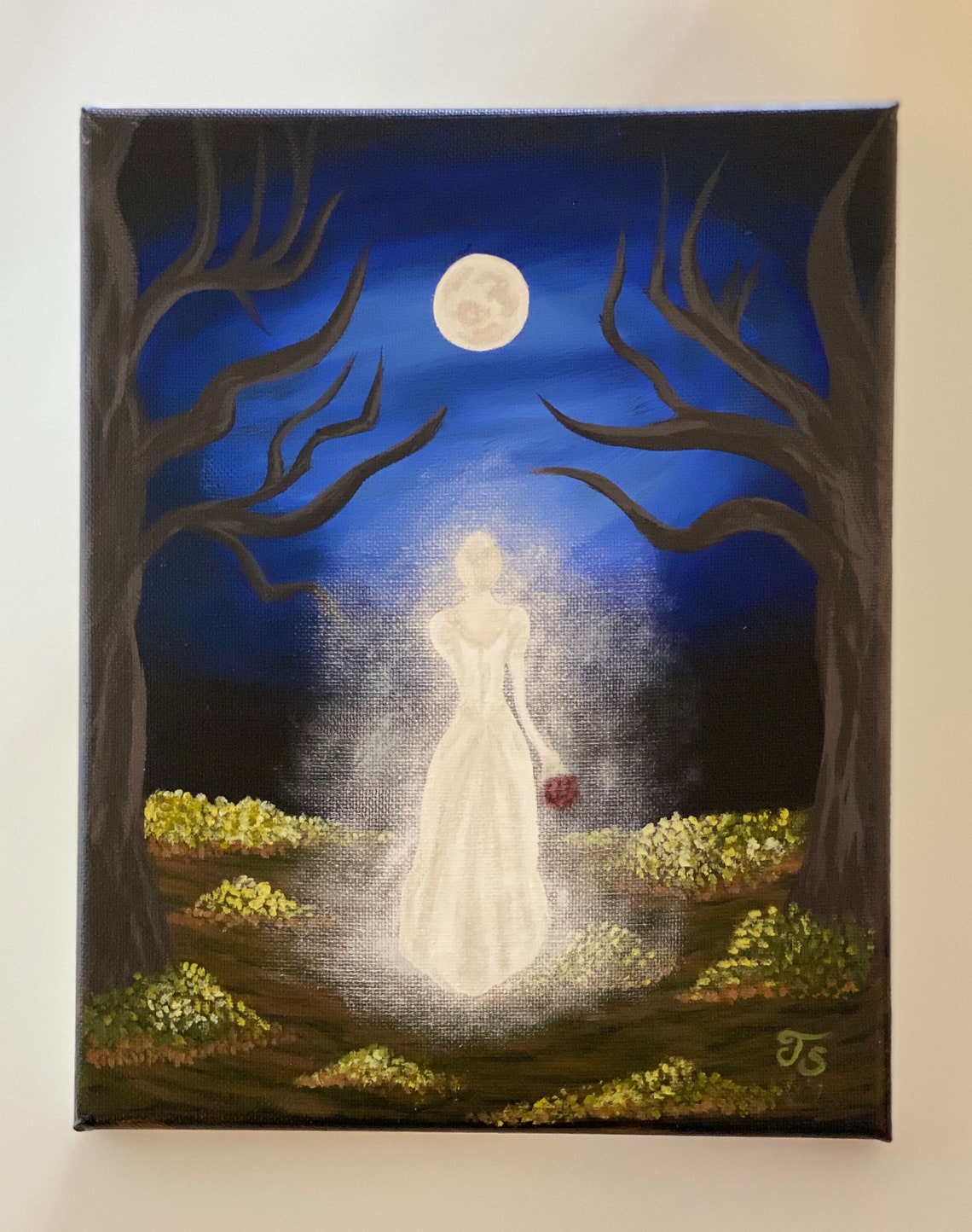 La Dame Blanche Original Acrylic Painting - Etsy