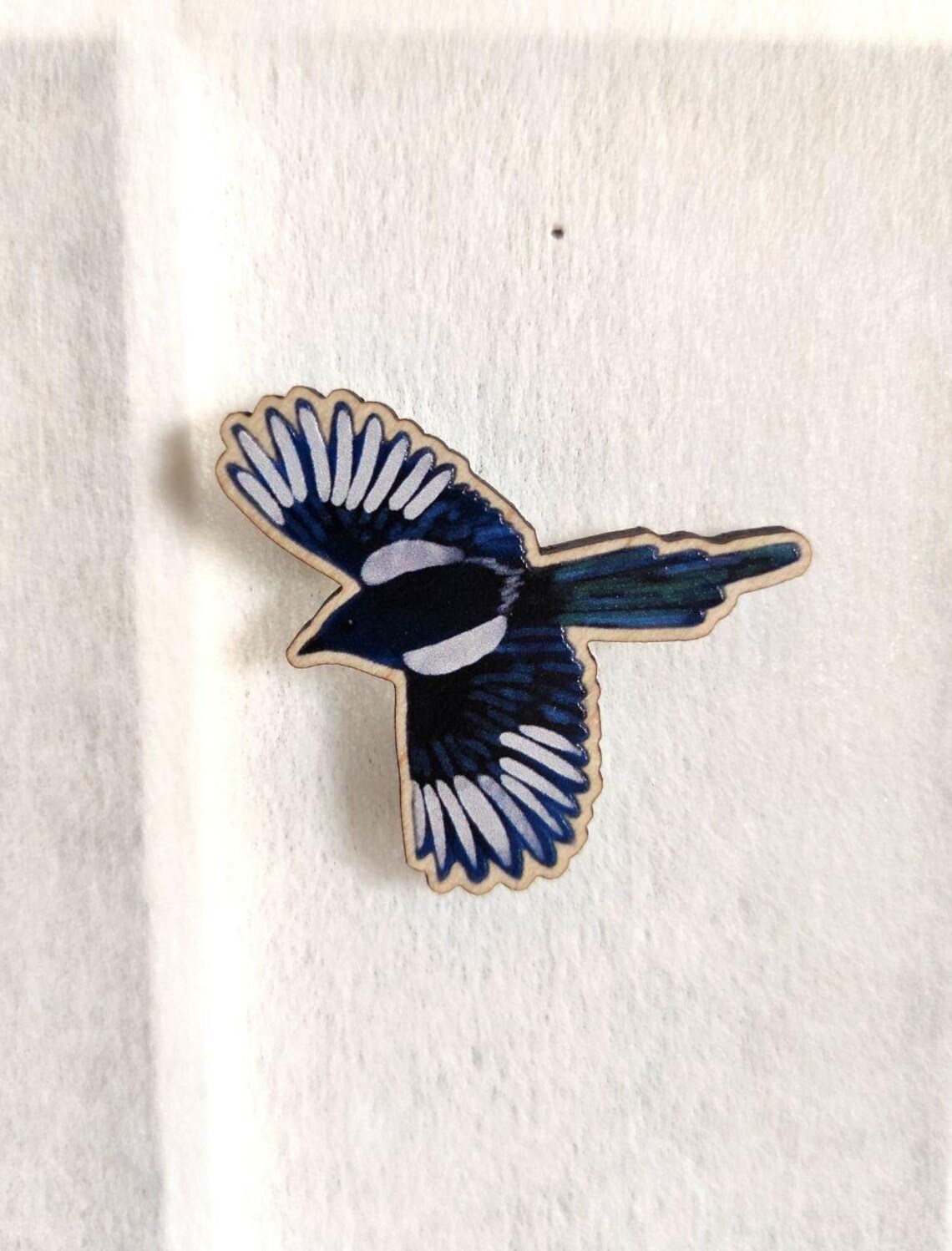 Eurasian Birds: Magpie - Wooden Pin - Etsy