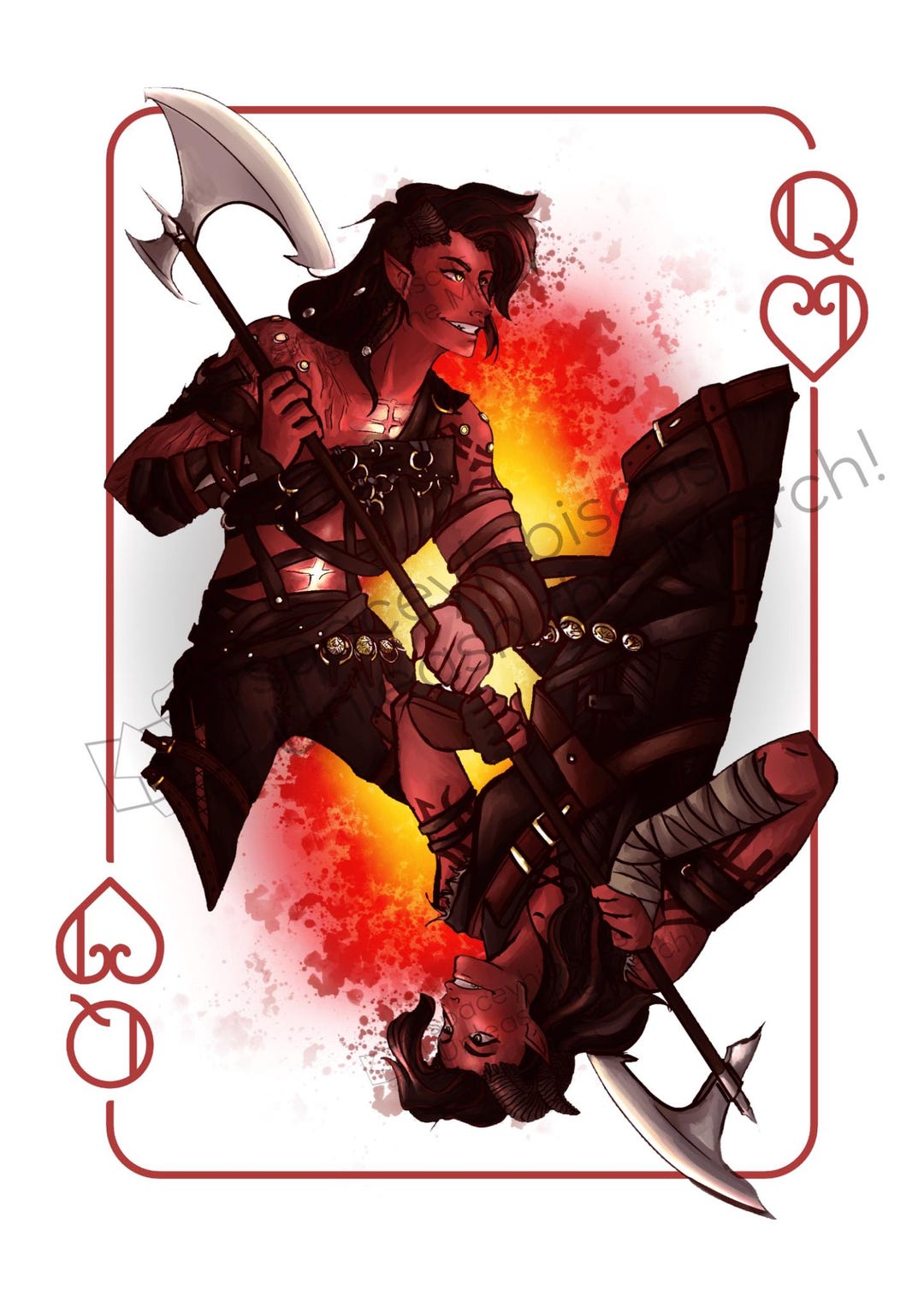 Baldur's Gate 3: Karlach - Playing Card Print - Etsy