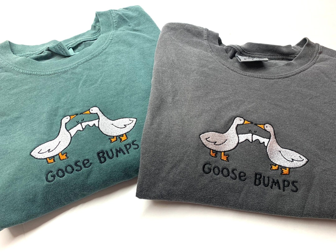 Embroidered Goose T-shirt, Goose Shirt, Comfort Colors Shirt, Funny ...